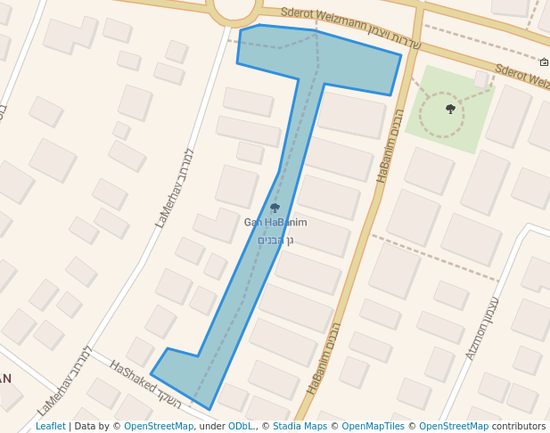 Habanim park in Ramat Hasharon | Map and Routes