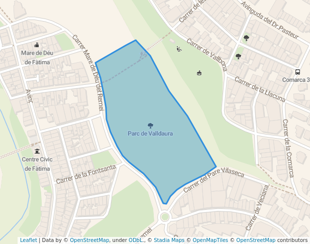 Parc de Valldaura in Igualada | Map and Routes