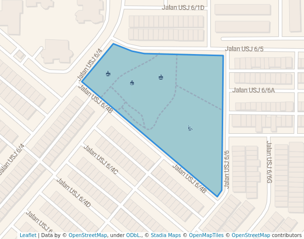 USJ6 Recreation Park in Subang Jaya | Map and Routes