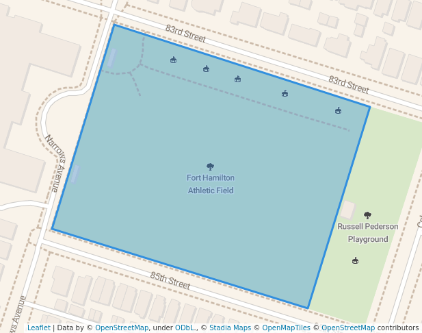 Fort Hamilton Athletic Field in New York | Map and Routes