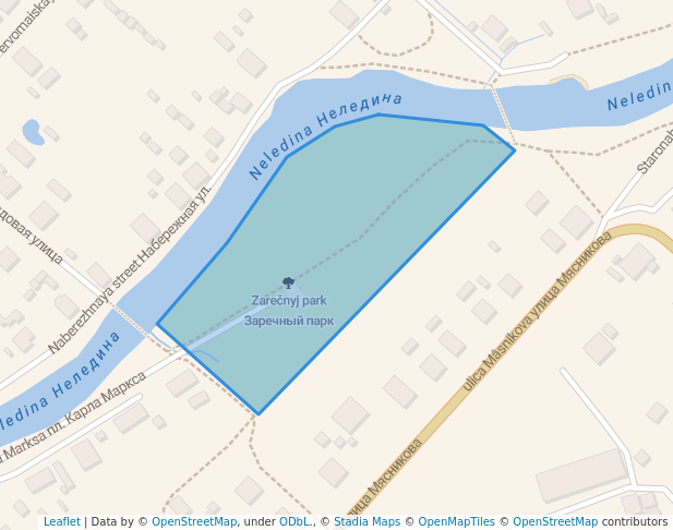 Заречный парк in Krasny Kholm | Map and Routes