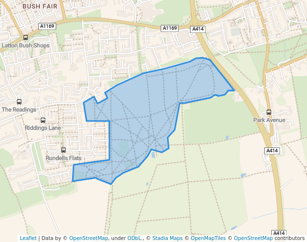 Latton Common in Harlow | Map and Routes