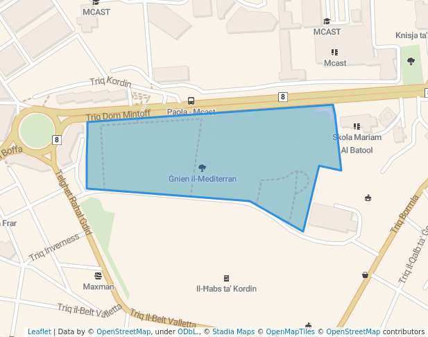 Mediterranean GArden in Paola | Map and Routes