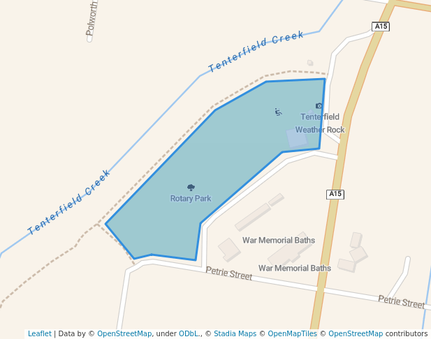 Rotary Park in Tenterfield | Map and Routes