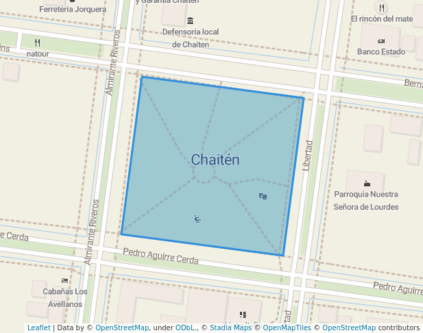 Plaza Chaitén in Chaiten | Map and Routes