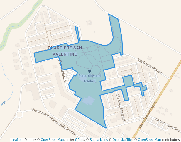 Parco Giovanni Paolo II in Cisterna di Latina | Map and Routes