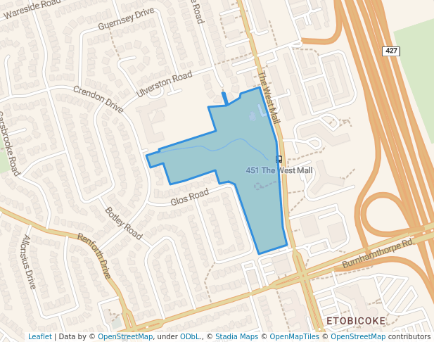 Broadacres Park in Toronto | Map and Routes