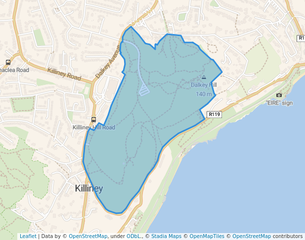 Killiney Hill Park in Dublin | Map and Routes