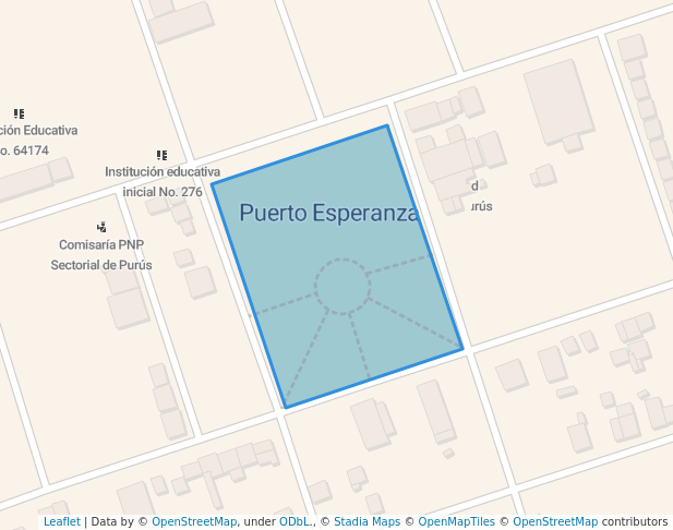 Plaza in Puerto Esperanza | Map and Routes