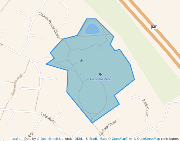 Ferndale Park in Ratby | Map and Routes