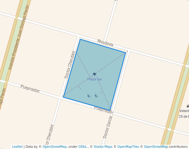 Plaza Sur in General Rodríguez | Map and Routes