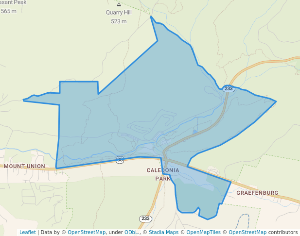 Caledonia State Park in Fayetteville | Map and Routes