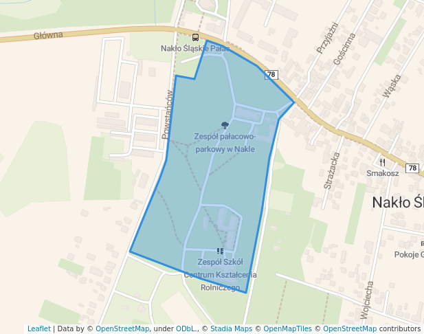 Park w Nakle in Nakło Śląskie | Map and Routes