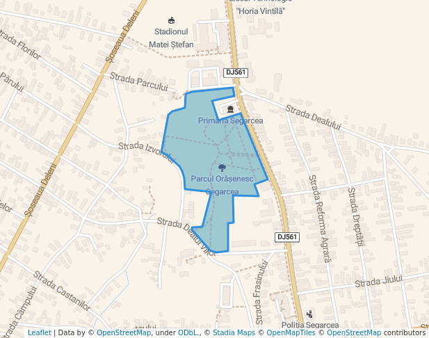 Parcul Orășenesc Segarcea in Segarcea | Map and Routes