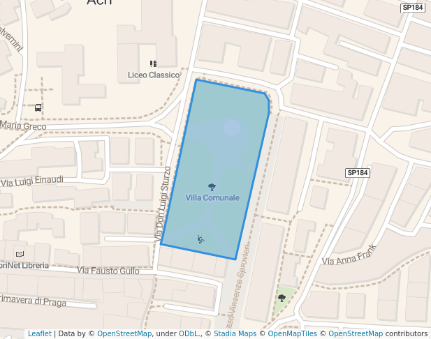 Villa Comunale in Acri | Map and Routes