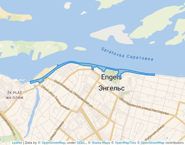 Парк на набережной in Engels | Map and Routes