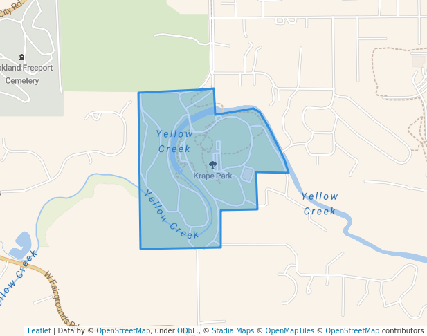 Krape Park in Freeport | Map and Routes