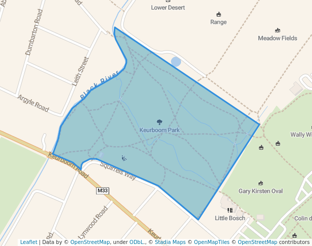 Keurboom Park in Cape Town | Map and Routes