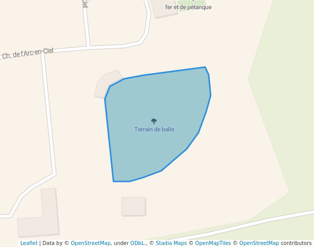 Terrain de balle in Notre-Dame-de-Pontmain | Map and Routes