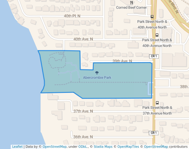 Abercrombie Park in St. Petersburg | Map and Routes