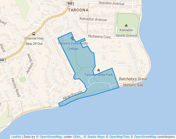 Taroona Park in Taroona | Map and Routes