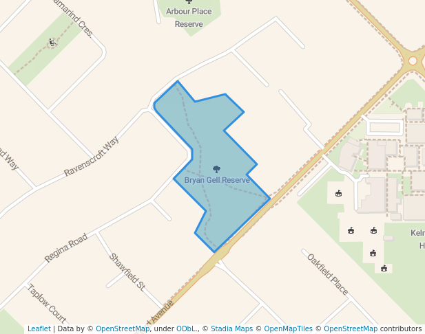 Bryan Gell Reserve in Armadale | Map and Routes