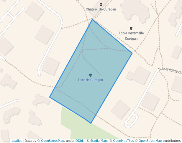 Parc de Curegan in Blanquefort | Map and Routes