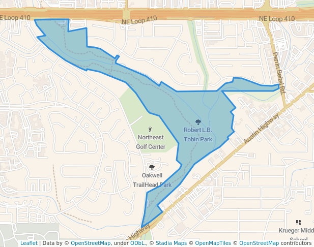 Robert L.B. Tobin Park in San Antonio | Map and Routes