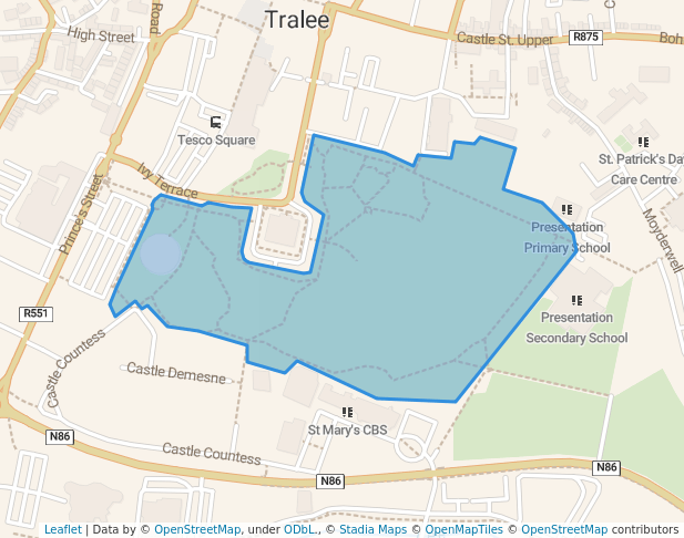 Town Park in Tralee | Map and Routes