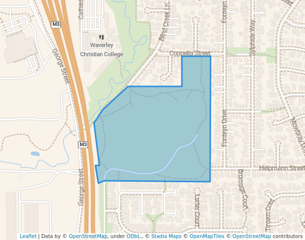 Llewellyn Park in Wantirna South | Map and Routes
