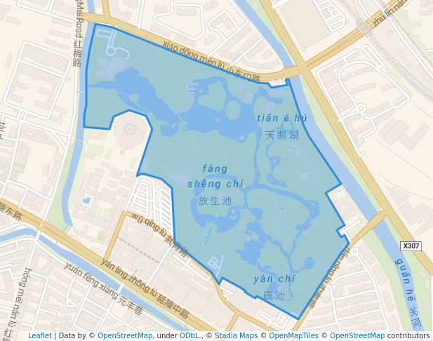 Hongmei Park in Chang Zhou Shi | Map and Routes