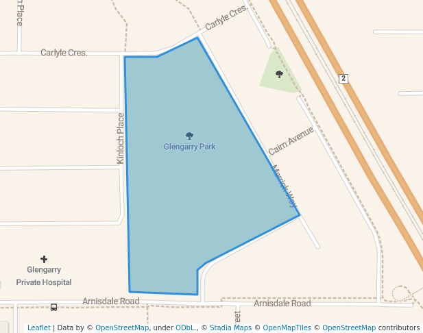 Glengarry Park in Duncraig | Map and Routes