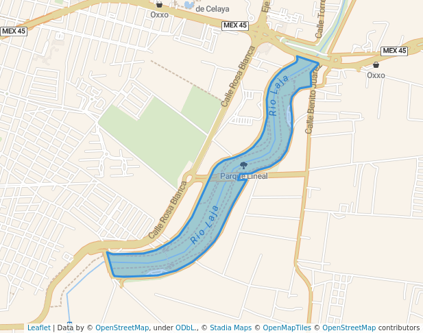 Parque Lineal in Celaya | Map and Routes