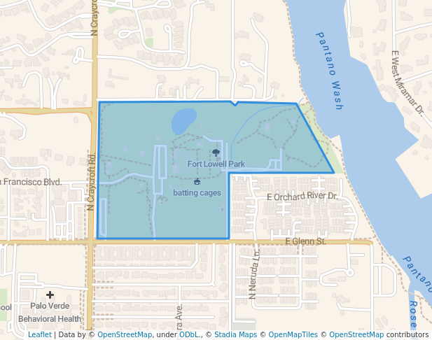 Fort Lowell Park in Tucson | Map and Routes