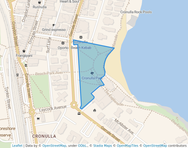 Cronulla Park in Cronulla | Map and Routes