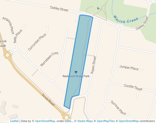 Redwood Street Park in Carindale | Map and Routes