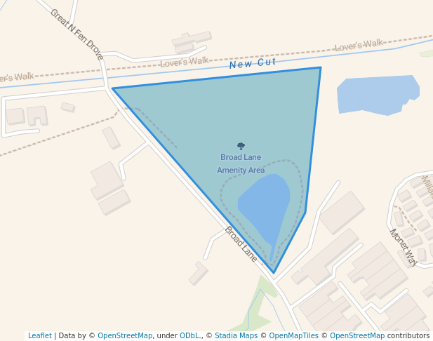 Broad Lane Amenity Area in Cottenham | Map and Routes