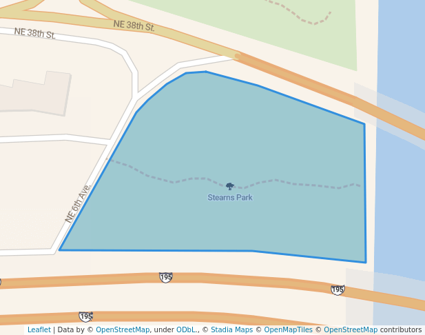 Stearns Park in Miami | Map and Routes