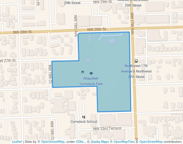 Allapattah-Comstock Park in Miami | Map and Routes
