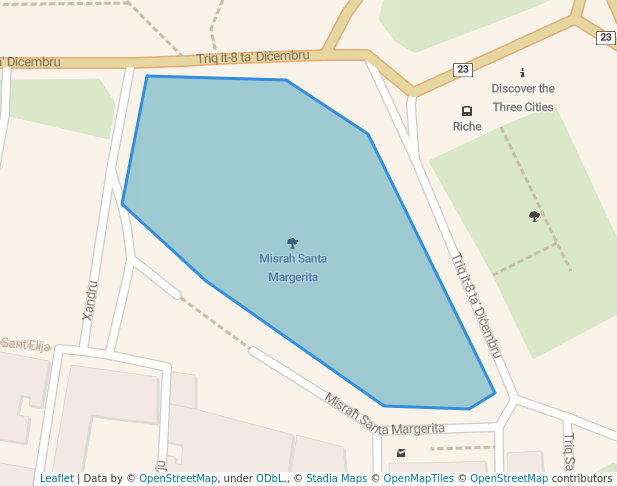 Misrah Santa Margerita in Bormla | Map and Routes