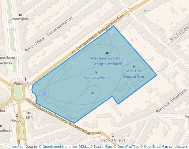 Parc Georges Henri - Georges Henripark in Sint-Lambrechts-Woluwe | Map ...