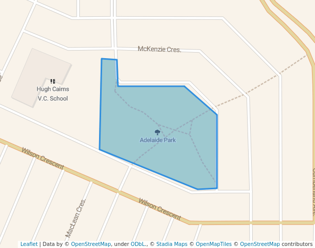 Adelaide Park in Saskatoon | Map and Routes