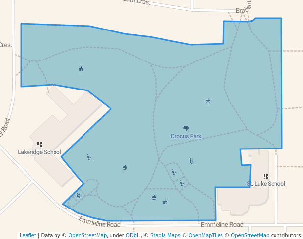 Crocus Park in Saskatoon | Map and Routes