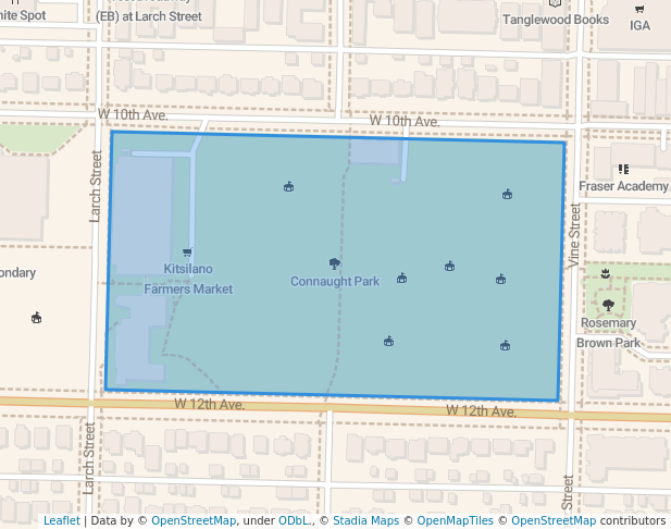 Connaught Park in Vancouver | Map and Routes