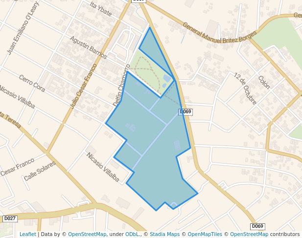 Parque 3 fronteras in Fernando de la Mora | Map and Routes