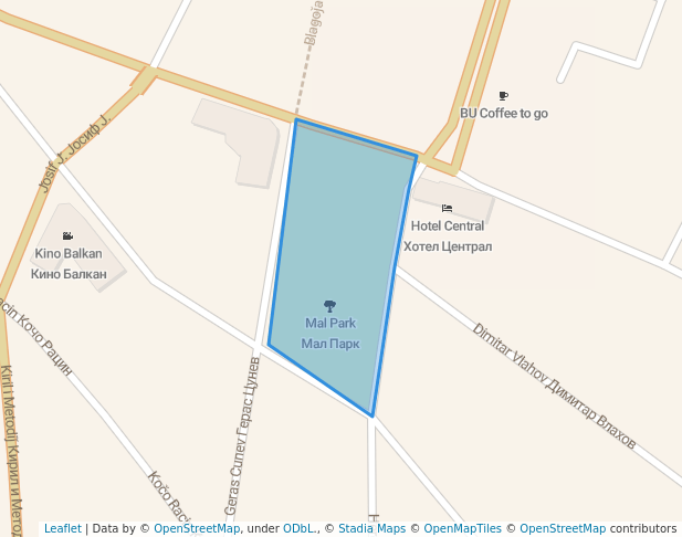 Мал Парк in Strumica | Map and Routes
