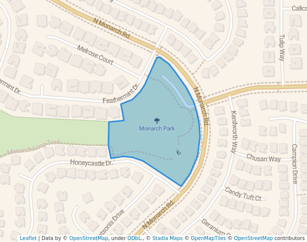 Monarch Park in San Ramon | Map and Routes
