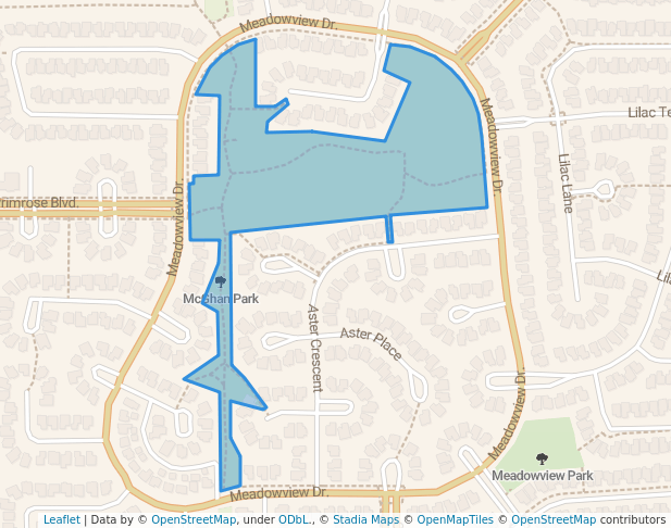 McGhan Park in Sherwood Park | Map and Routes