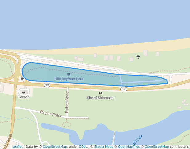 Hilo Bayfront Park in Hilo | Map and Routes