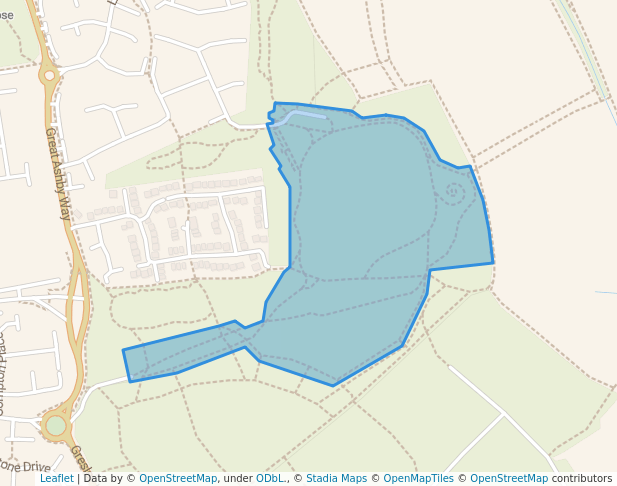 Great Ashby District Park in Weston | Map and Routes